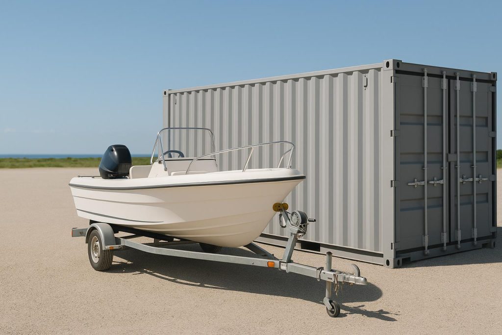 Can a boat fit in a sea can for storage? | FAQs - Wheelers RV & Boat ...
